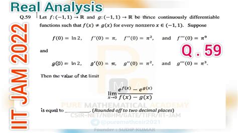 Iit Jam Real Analysis Solution Question Pure Mathematical Academy Sudip Kumar