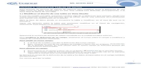 Unidad 4 Modificar Tablas De Datos Manualesaccess2013