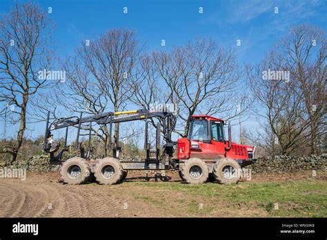 Komatsu Forwarder Crane Forestry Vehicle Stock Photo Alamy