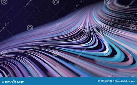 Abstract Digital Background Of Moving Particles Information Space Flow Big Data Visualization