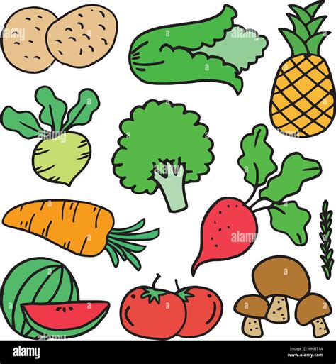 Collection Stock Of Vegetable Object Doodles Vector Art Stock Vector Image And Art Alamy