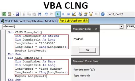 Fun O Vba Clng Como Usar A Fun O Clng Exemplos Excel Vba E Power Bi