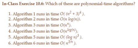 Solved In Class Exercise 106 Which Of These Are