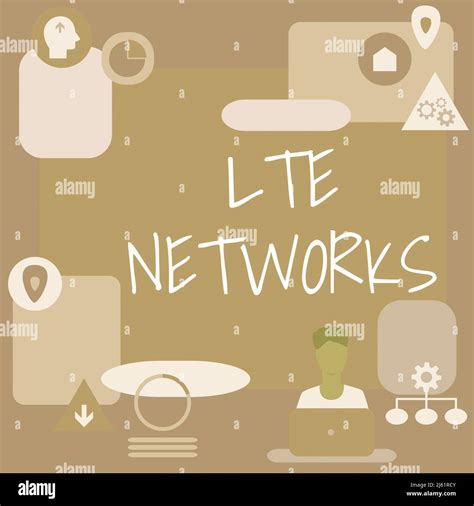 Conceptual Display Lte Networks Internet Concept Fastest Network Connection Available For