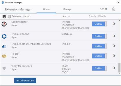 Using Extensions In SketchUp