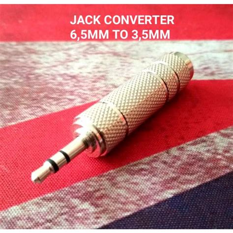 Jual Jack Converter Jack Sambungan Besar Ke Kecil 6 5 Mm Ke 3 5 Mm Shopee Indonesia