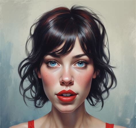 Download Ai Generated Woman Red Lipstick Royalty Free Stock