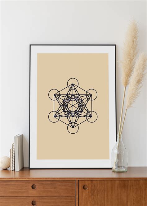 Metatron Cube Wall Art Sacred Geometry Print Metatron Print