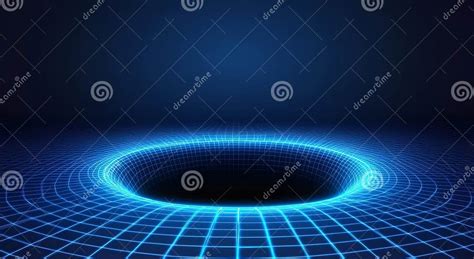 A Conceptual Background Depicting A Three Dimensional Tunnel Made Of Squares Stock Image