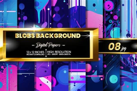 Blobs Background Digital Papers Graphic By Hurairagraphics · Creative