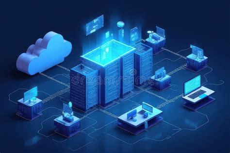 Virtual Desktop Infrastructure Visualization Stock Illustration Illustration Of Desktop