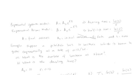 Applications Of Exponential And Logarithmic Functions Youtube