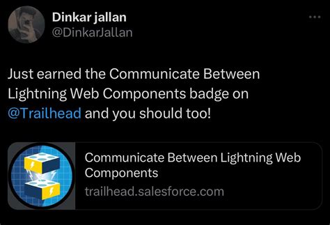 Salesforce Trailhead Lightningwebcomponents Salesforcecertification
