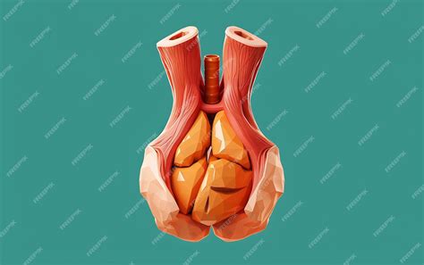 Premium Photo Human Body Glands Thyroid Gland Focus Anatomy On Simple