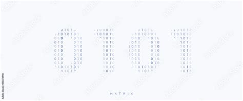 Random Colorized Binary Number Shaped In Binary Number Conceptual Computer Science Vector