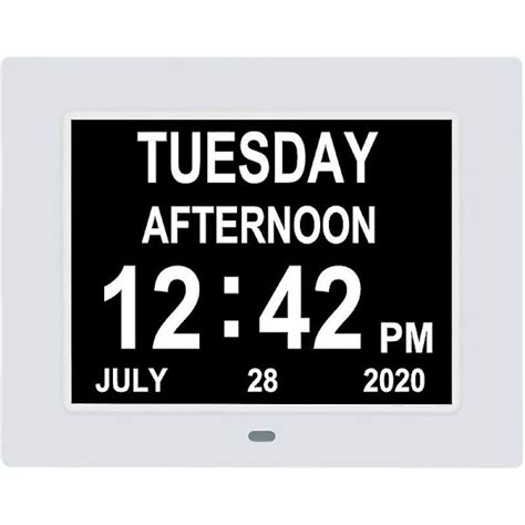 Digital Kalenderklocka Extra Stor Dagklocka Datum Tid Och Veckodag