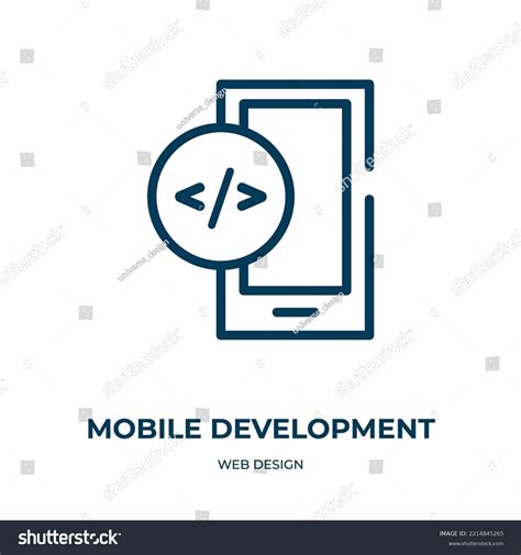 Mobile Development Icon Linear Vector Illustration Stock Vector Royalty Free 2214845265