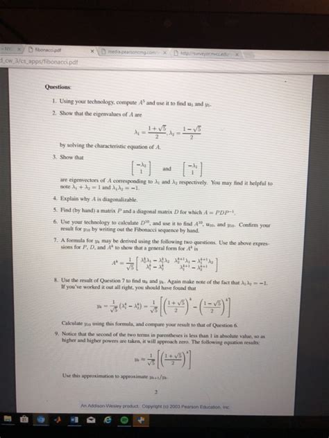 Solved Cw3cs Appsfibonaccipdf Maple The Fibonacci