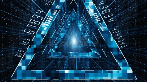 Abstract Digital Matrix Particles Flow Digital Data Connection Technology Concept Background