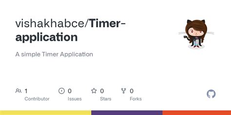 github vishakhabce timer application a simple timer application
