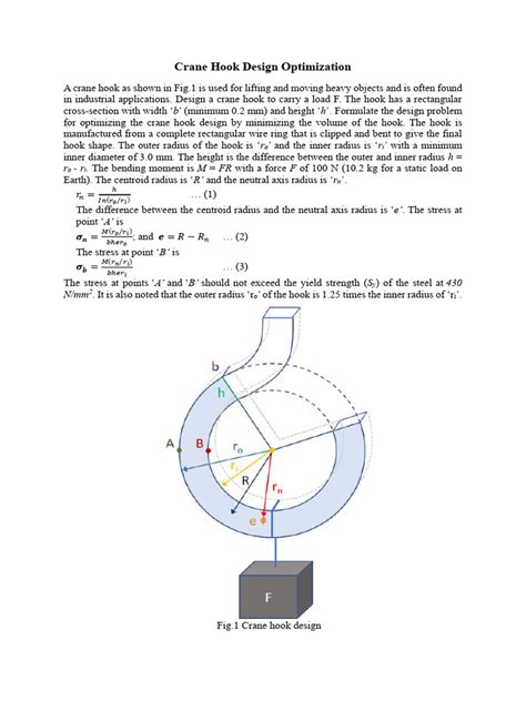 crane hook design optimization pdf bending applied and interdisciplinary physics