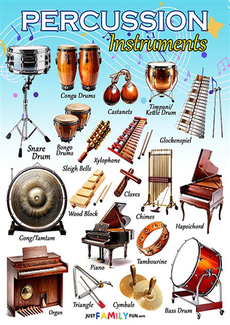 Percussion Instruments String Instruments List With Pictures And Names