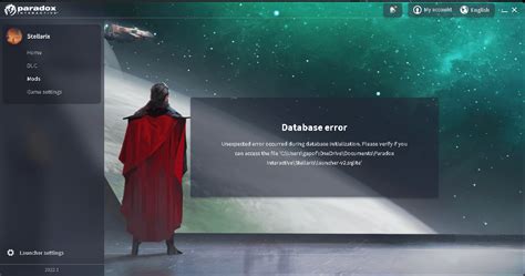 Database Error Rstellaris