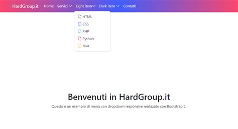 Navbar Menù Responsive Bootstrap Codice E Realizzazione Hardgroup