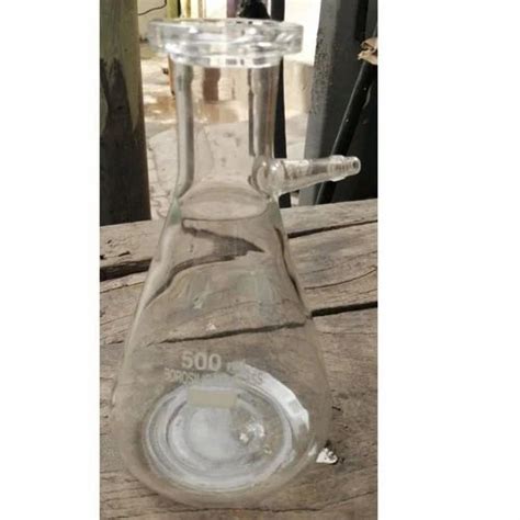 Conical 500ml Borosilicate Glass Filtering Flask Size 10 Inch Height Conical 500ml Borosilicate Glass Filtering Flask Size 10 Inch Height