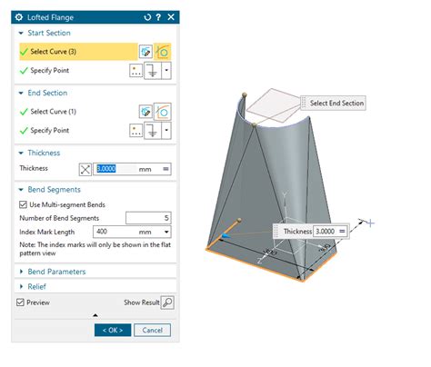 Square To Round Ducting Flat Pattern With Bend Lines Nx Eng Tips
