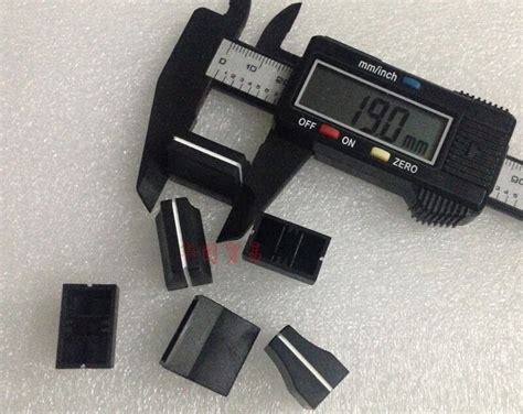 2pcs Mixer Fader Potentiometer Knob Cap 20a6 Handle Width 8mm Hole 8mm Length 19mm High