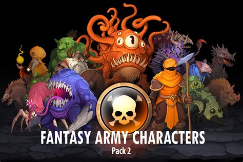 Fantasy Army Characters Pack2 2d Characters Unity Asset Store
