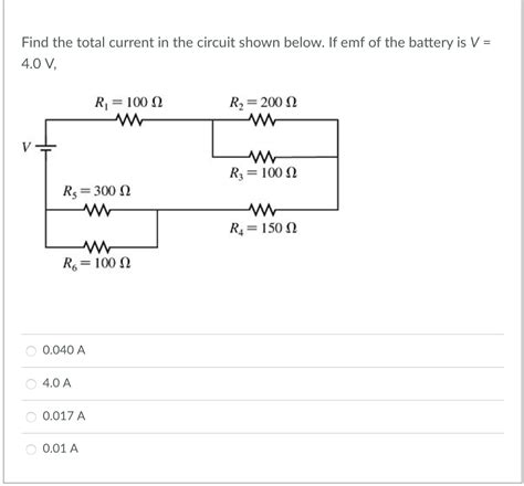 Solved Find The Total Current In The Circuit Shown Below If Chegg