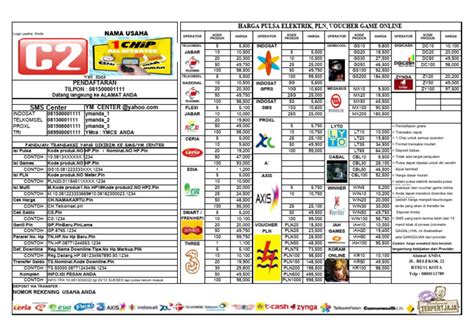 Contoh Brosur Menggunakan Excel Pdf