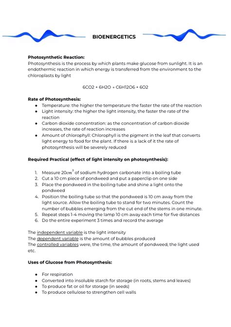 Aqa Gcse Biology Paper 1 Revision Notes Stuvia Uk