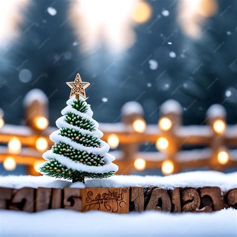 배경 Hd Uhd 4k 가는 선에 소박한 나무 간판과 울타리가 있는 크리스마스 트리 농장 프리미엄 사진