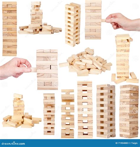 Wooden Tower Blocks Game Stock Image Image Of Architecture 71904883