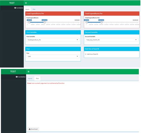 R Error In Loading Data For Scatter Plot In Shinydashboard Stack