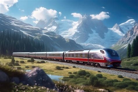 Premium Ai Image Highspeed Train Made With Generative Ai Technology