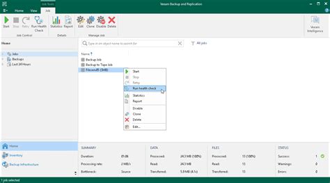 Performing Health Check And Repair For Unstructured Data Backups User Guide For Vmware Vsphere