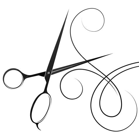Premium Vector Hair Stylist Scissors Silhouette And Curl Hair