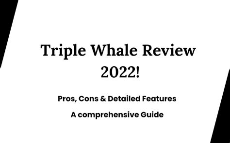Triple Whale Review 2022 A Comprehensive Overview