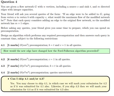 Solved The Following Question Involves Maximum Flow