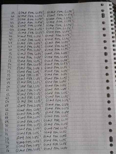 Line Writing Gimp On Twitter Lines For Bossdan628