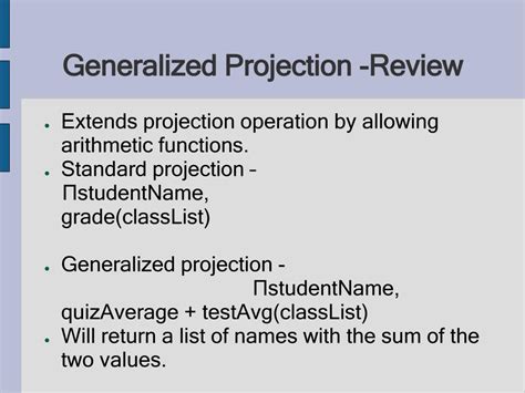 Ppt Relational Algebra 2 Extended Relational Algebra Powerpoint