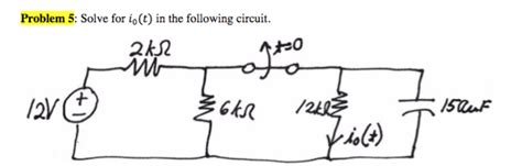 solved problem 5 solve for io t in the following circuit