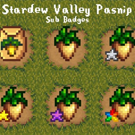 Stardew Valley Parsnip Badges For Twitch Pixel Art Subbitemote Streaming Add On Plant Stardew Valley Parsnip Badges For Twitch Pixel Art Subbitemote Streaming Add On Plant