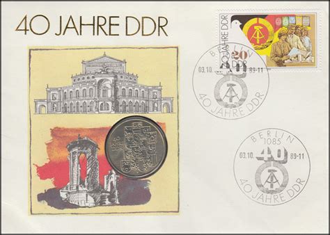 DDR Numisbrief Jahre DDR Mark Gedenkmünze ESSt PHILMASTER