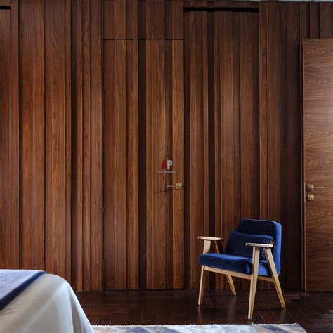 Шпонированные стеновые панели 42 фото