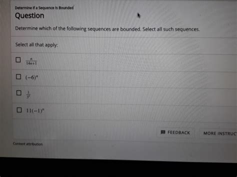 Solved Determine If A Sequence Is Bounded Question Determine